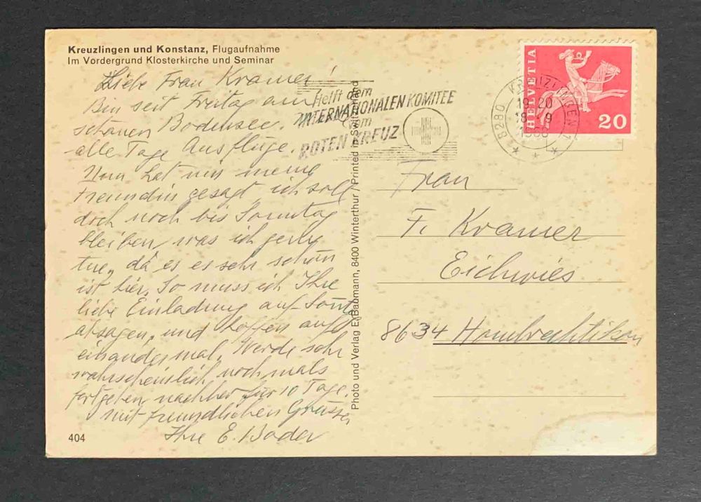 AK Kreuzlingen und Konstanz Flugaufnahme (Gebraucht) in Goldau für CHF ...