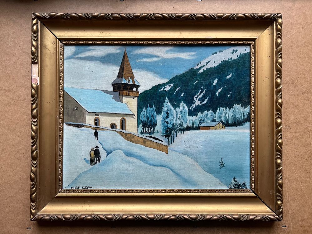 Winterlandschaft Gemälde Signiert (Gebraucht) in Zürich für CHF 45 – mit Lieferung auf Ricardo ...