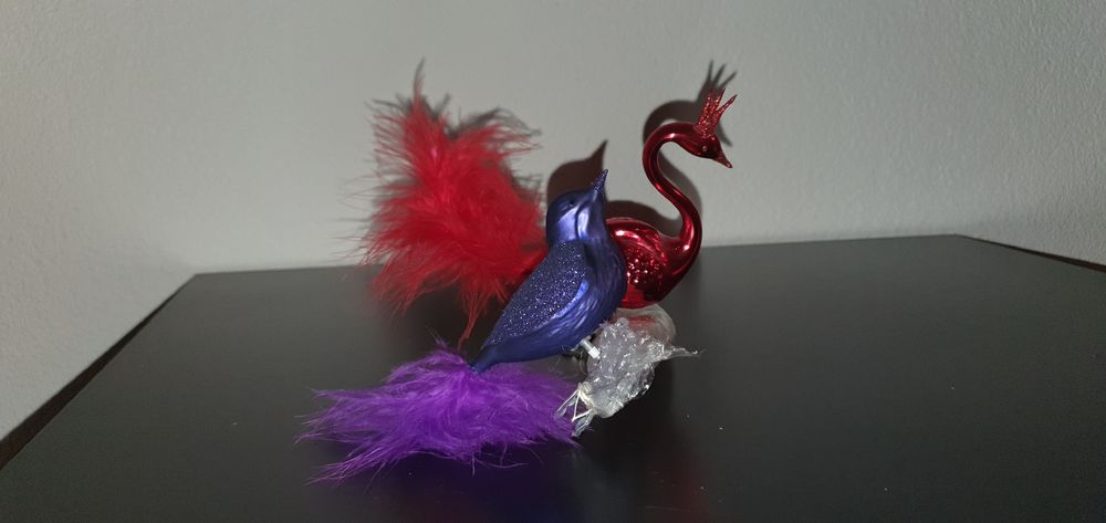 Vintage Christbaumschmuck, Vögel mit Federn, Top Zustand (Gebraucht) in ...