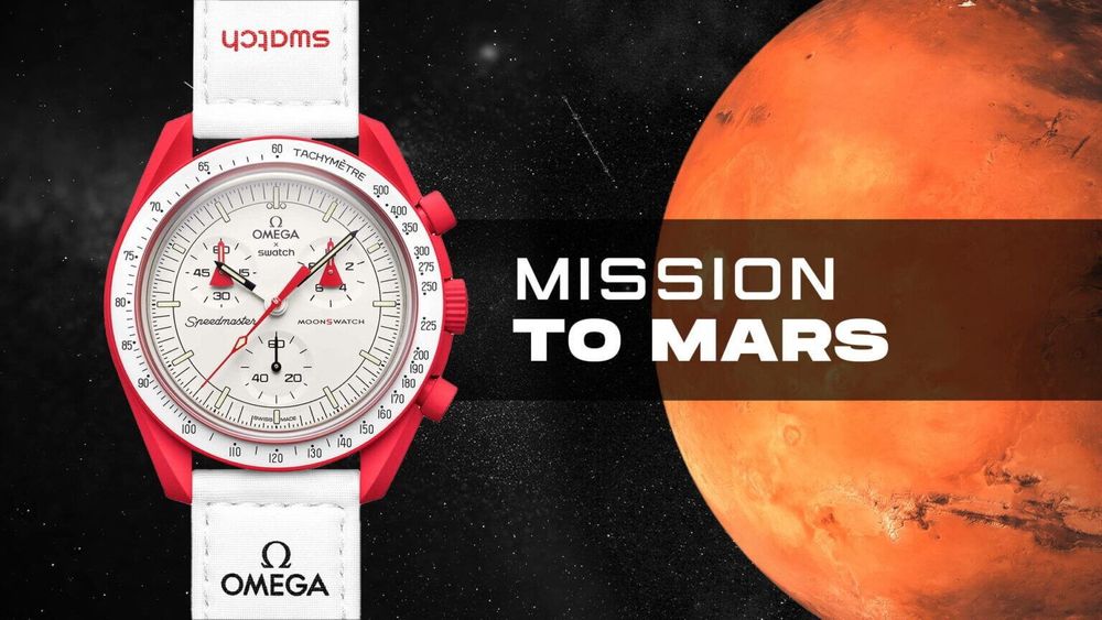 SWATCH x OMEGA Mission to Mars +modern strap&Apollo 11 coin (Neu ...