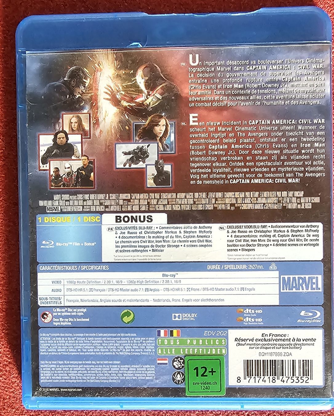 Captain America: Civil War - Blu-ray (Gebraucht) in Auslikon für CHF 0. ...