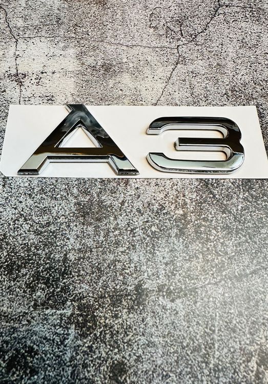 Audi A3 Emblem Schriftzug Logo NEU in Chrom (Neu und originalverpackt ...