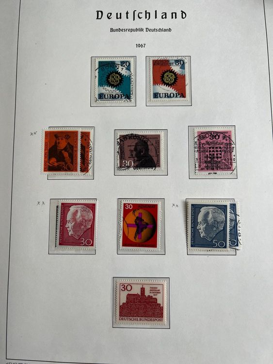 19 timbres neufs et oblitérés 1967/68 Allemagne selon photo (D'occasion ...
