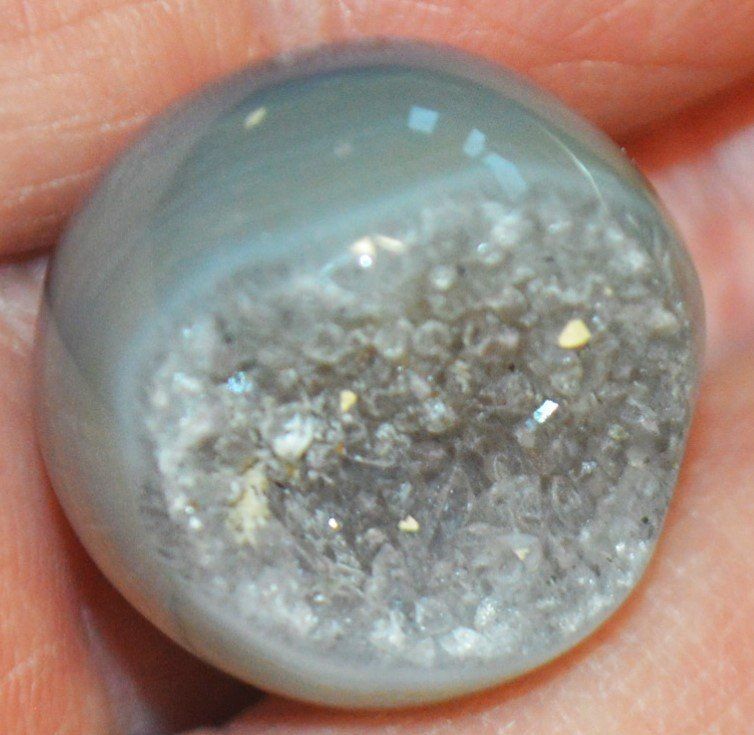 Deko Heilstein G-702 – Agate Geode Sphere Kugel & Holzsockel (Neu und ...
