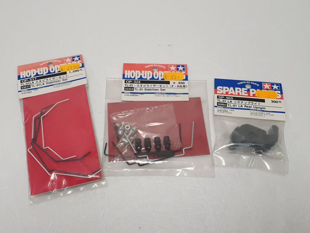Tamiya TL-01/LA Stabilizer Set + Rear Upright (Neu und originalverpackt ...