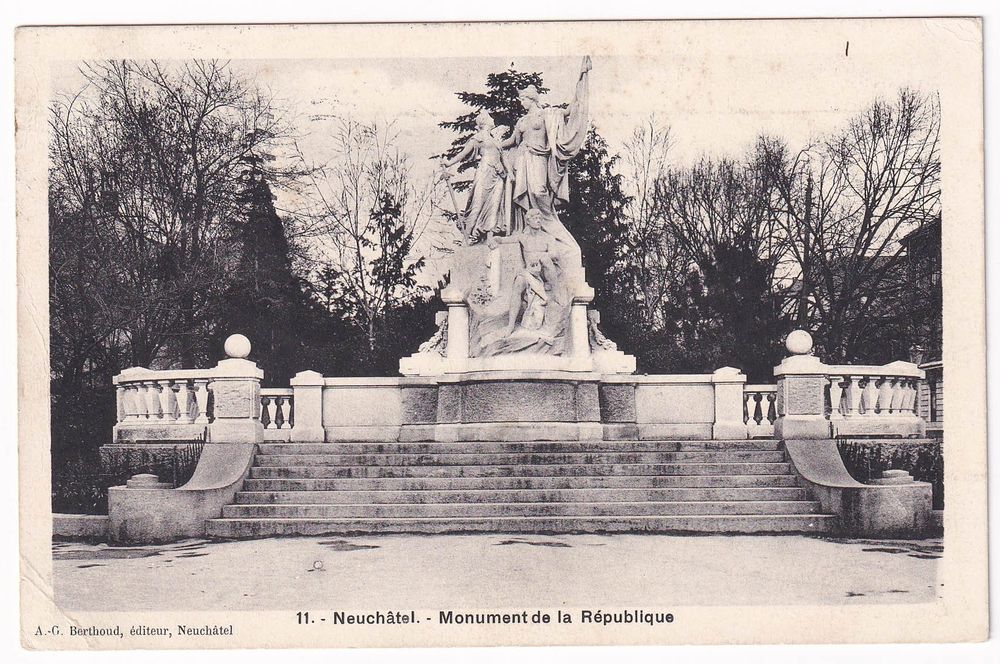 Neuchâtel - Monument de la République. 1919 (Gebraucht) in Cormoret für CHF 1 – mit Lieferung ...