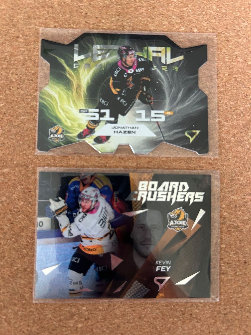 HC Ajoie Inserts 2 Card Lot (Hazen / Fey) (Neu (gemäss Beschreibung ...