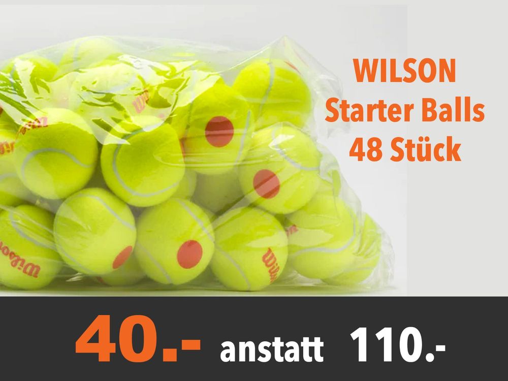 🔴 48 Tennis-Bälle - WILSON Starter Orange /016A (Neu und ...