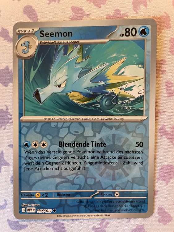 Seemon 117/165 reverse Holo - Pokemon 151 DE | Kaufen auf Ricardo