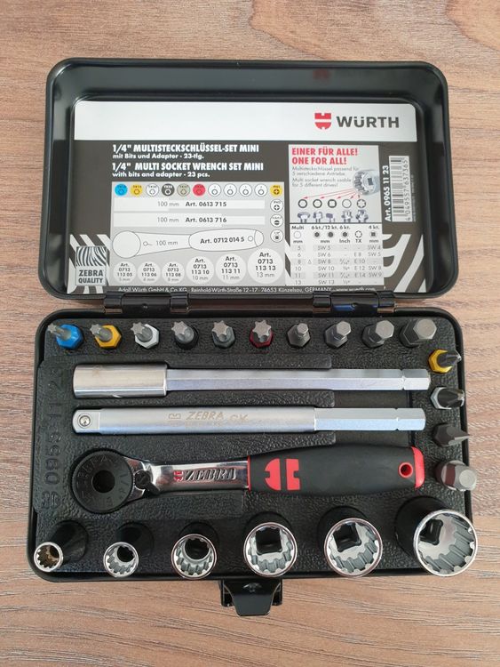 Würth 1/4" Multisteckschlüssel-Set Mini | Acheter sur Ricardo