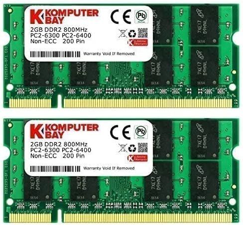 DDR2 RAM notebook SODIMM PC2-6400 800MHz(200 PIN) 2x2GB NEUF (Neuf avec ...