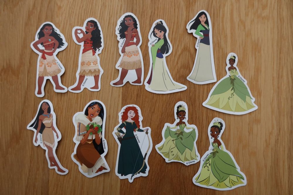 Disney Sticker von Vaiana Merida Tiana Mulan Pocahontas (Neu (gemäss ...