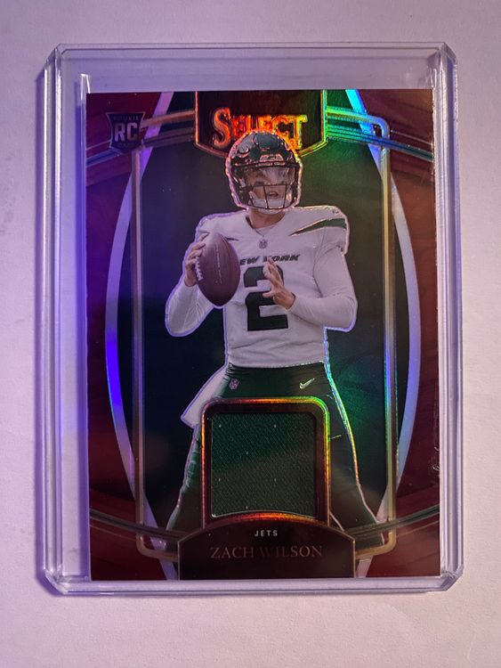 2021 Select Zach Wilson RC Patch Red Prizm Jets RSW-ZWI | Comprare su ...