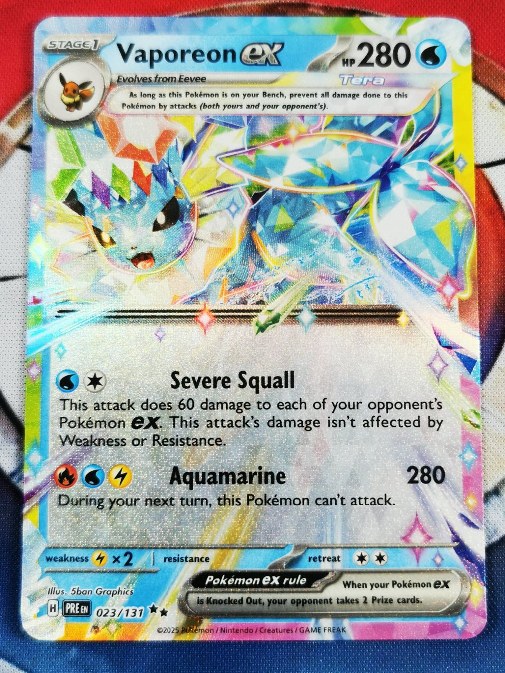Pokémon Vaporeon EX 023/131 Prismatic Evolutions EN (Neu (gemäss ...
