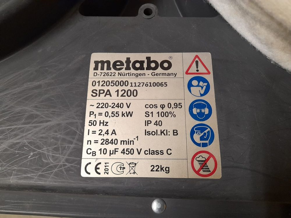 METABO Absauganlage SPA 1200 | Kaufen auf Ricardo
