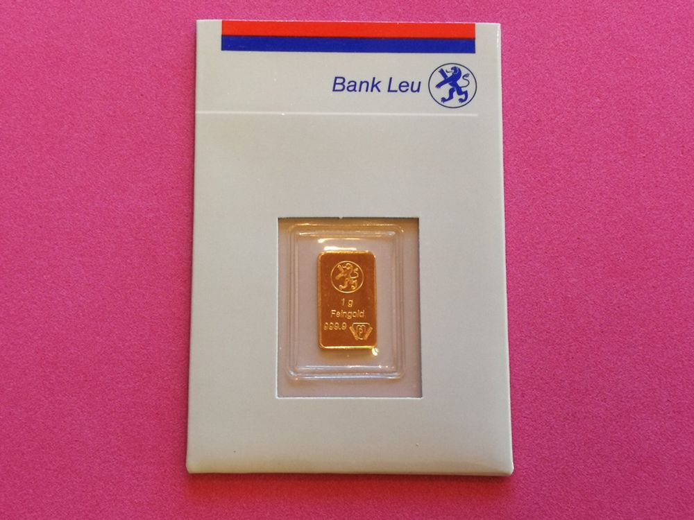 Goldbarren - Bank Leu - 1 Gramm in OVP | Kaufen auf Ricardo