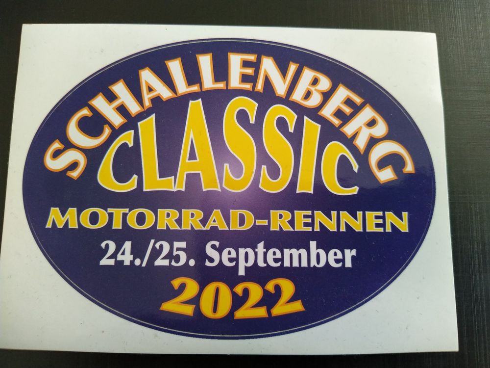 Aufkleber Schallenberg- Classic Motorrad- Rennen 2022 (Neu (gemäss ...