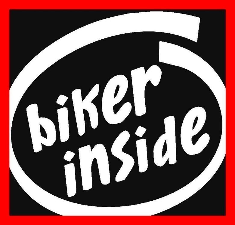 Autosticker Biker Inside Motorrad WEISS | Kaufen auf Ricardo