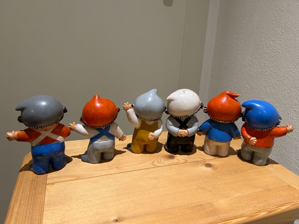 Mainzelmännchen 6 Figuren Set komplett Original Goebel ZDF (Gebraucht ...