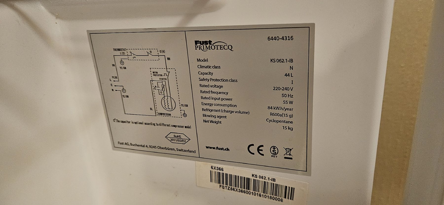 Petit frigo blanc froid pour l'été, 44L, bon état (Gebraucht) in Pully ...