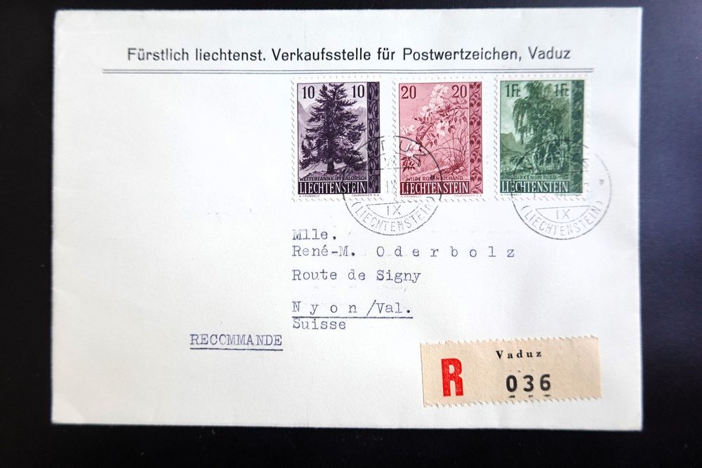 1957 FDC Serie Heimatliche Bäume und Sträucher (Gebraucht) in Mettmenstetten für CHF 49.9 – mit ...