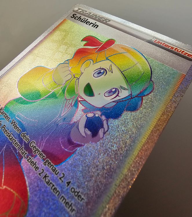 Pokemon Karte Full Art Trainer Schülerin Rainbow (Gebraucht) in ...
