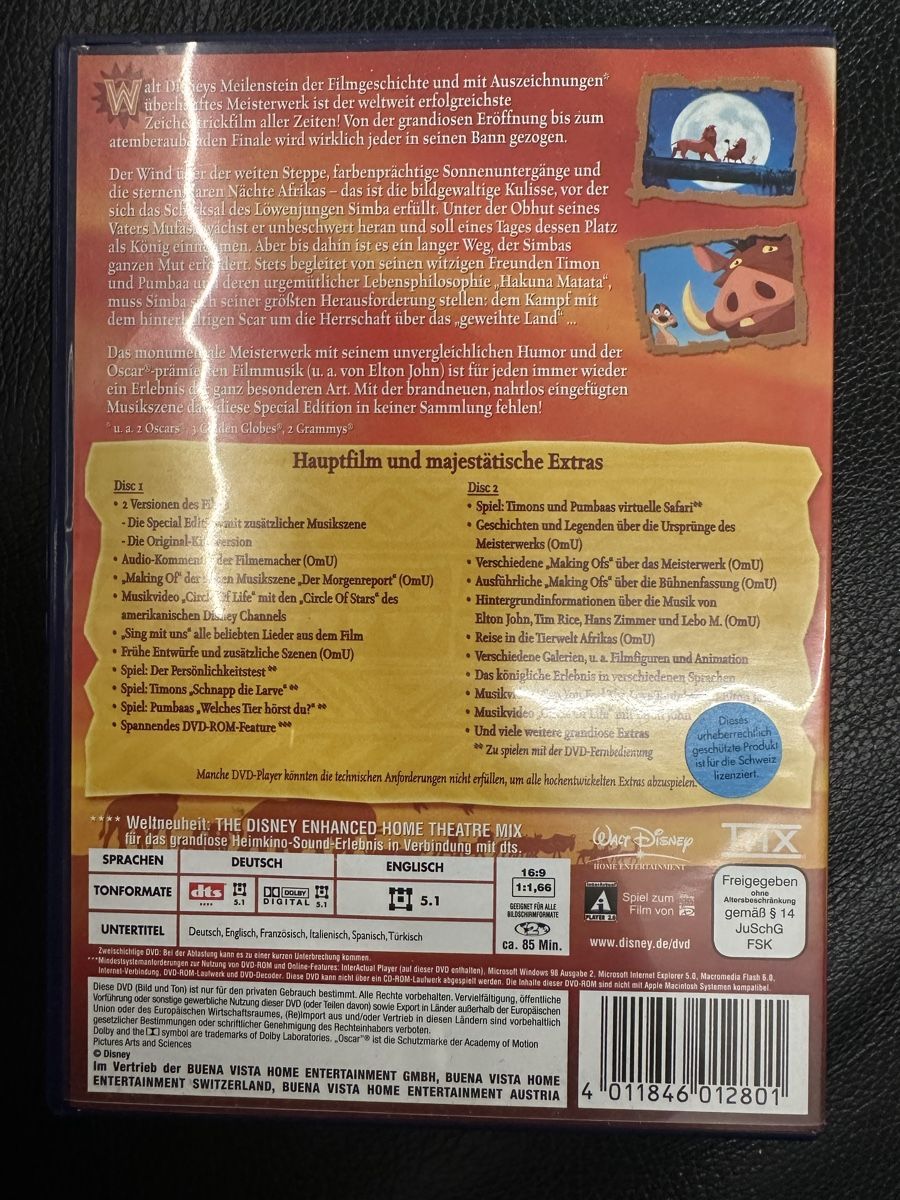 DVD König der Löwen - 2-Disc Special Edition - Top Zustand! (Gebraucht ...