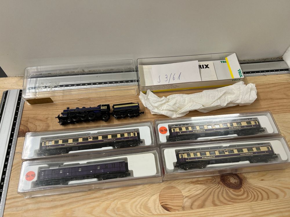 Spur N Minitrix 12237 Dampflok S 3/6 Rheingold Digital SET | Kaufen auf ...