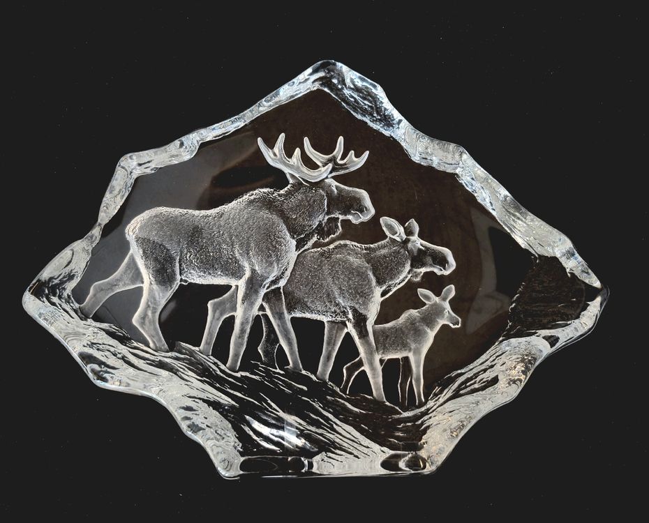 Moose Family - Crystal Sculpture | 33636 (Neu (gemäss Beschreibung)) in ...