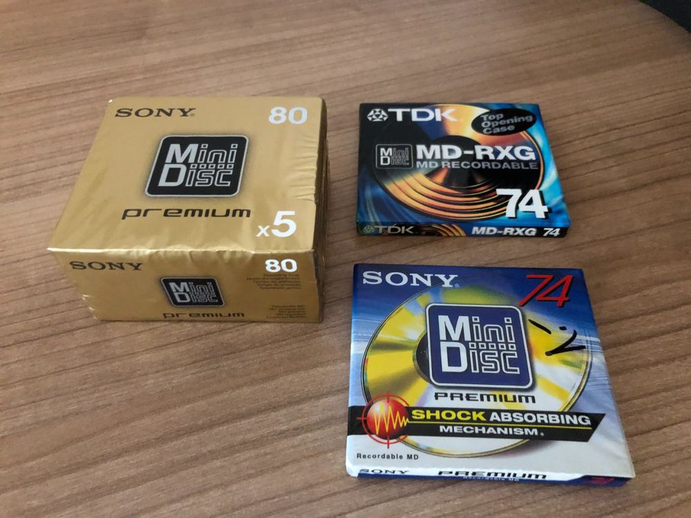 7 x MINI-DISC TDK-74 + SONY 74 + SONY 80 PREMIUM alle NEU ! | Kaufen auf Ricardo