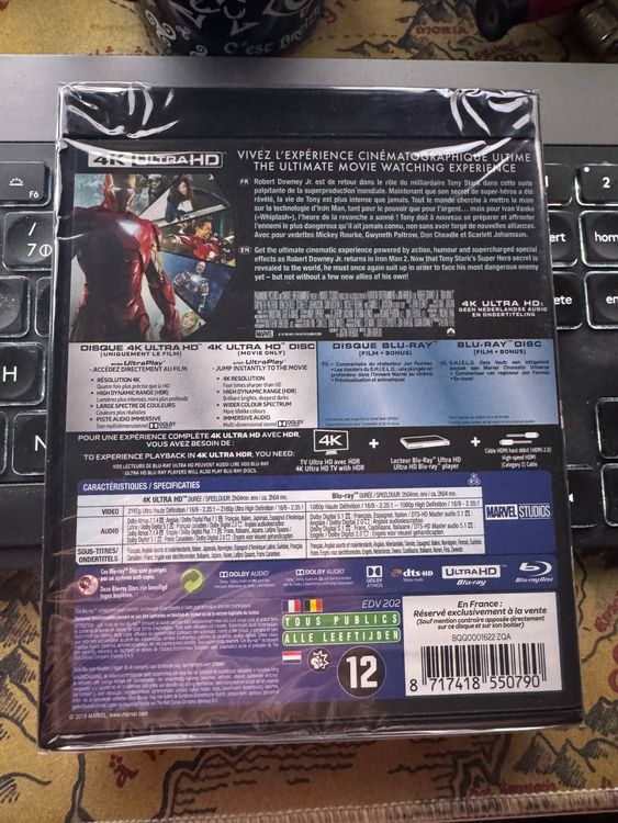 Iron Man 2 (2010) - 4K UHD + Blu-ray (Neuf avec emballage d'origine) à Semsales pour CHF 12.5 ...