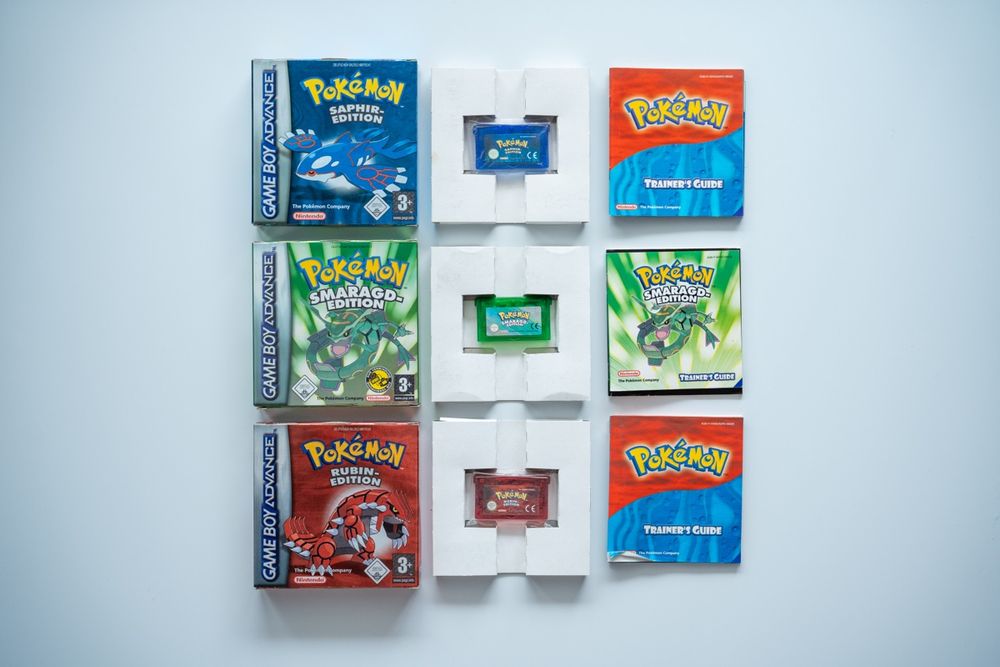 Pokémon Rubin, Saphir & Smaragd Edition GBA Top Zustand OVP (Gebraucht ...
