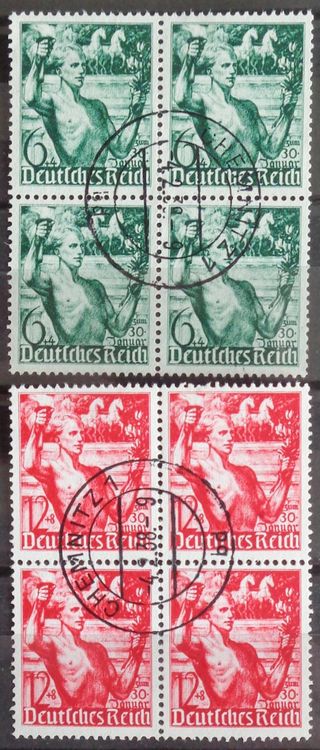 DEUTSCHES REICH 1938: 5 Jahre dunkle Macht, Viererblocks O | Kaufen auf Ricardo