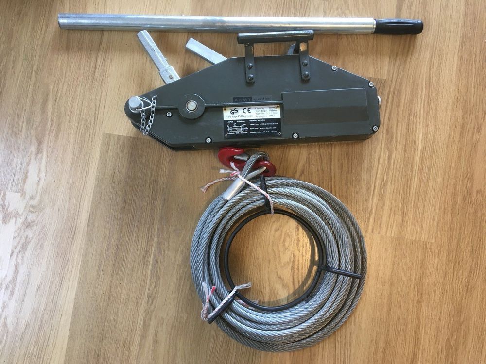 Seilzug 1,6T mit 20m Drahtseil | Kaufen auf Ricardo