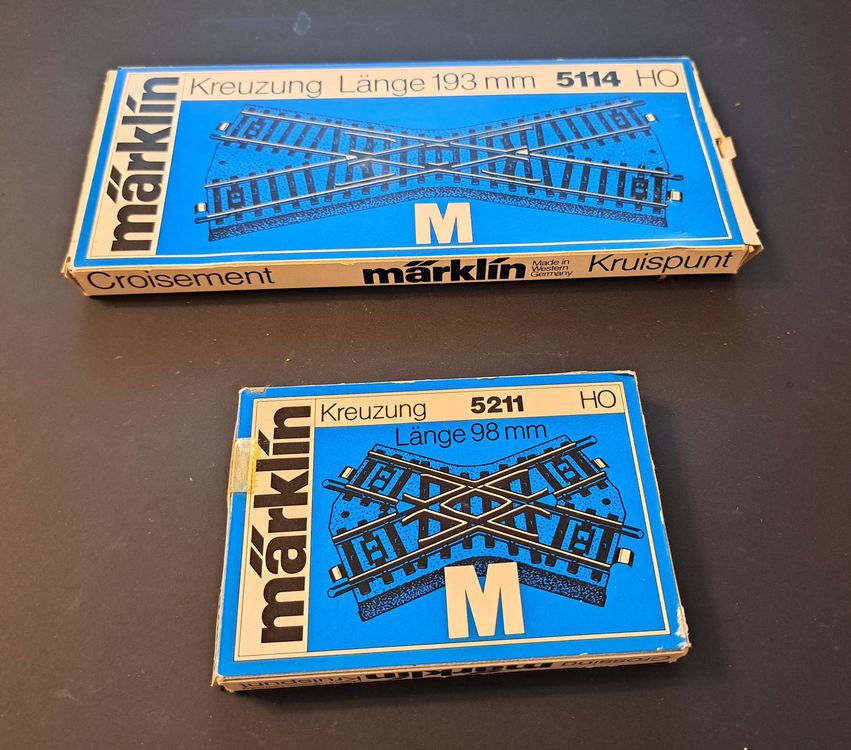 Märklin 5114, 5211, H0, M-Gleis, 2 Kreuzungen | Kaufen auf Ricardo