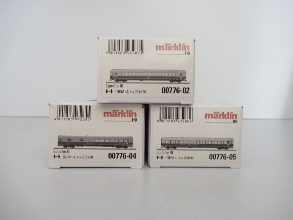 Märklin 3 Wagen aus Set 00776 AC H0 (Gebraucht) in für CHF 80 – mit ...