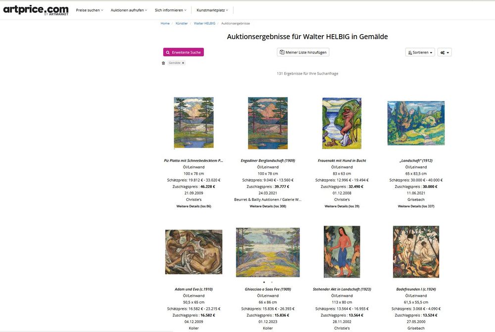Walter HELBIG (1878-1968) - Frühes Ölgemälde! Tessin um 1910 (Gebraucht ...