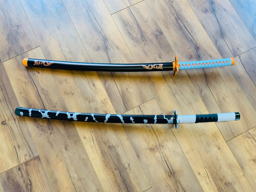 2 tlg Demon Slayer Schwert 100cm Agatsuma & Hashibira NEU (Neu und ...