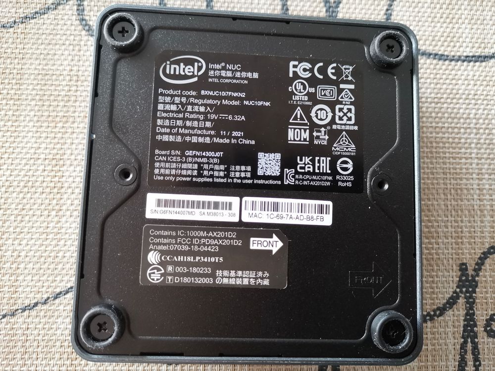 Intel Nuc i7 10th Génération/16 Gb/500 Gb M2 (Gebraucht) in für CHF 364 ...