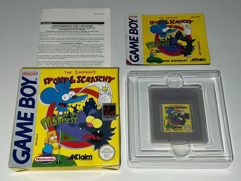 Game Boy - Itchy & Scratchy Golf Madness (OVP) - sehr selten (Gebraucht ...
