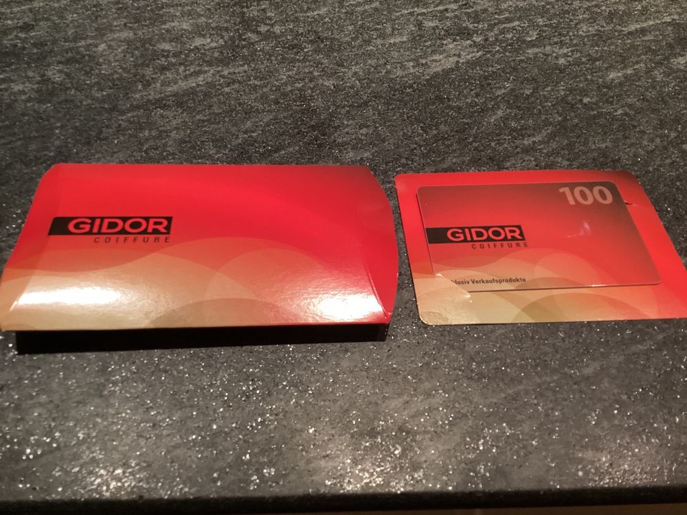 Gidor Geschenkkarte Neu Wert CHF 100.- (Neu und originalverpackt) in Cham für CHF 75 – mit ...