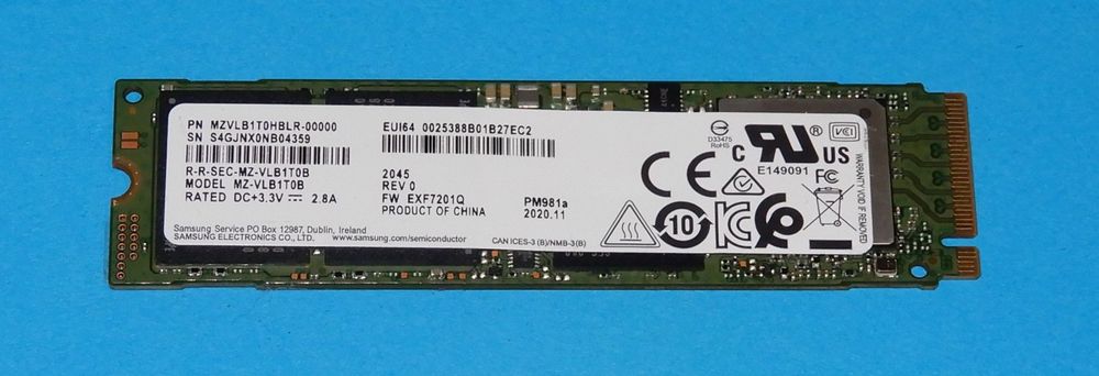 Samsung PM981a NVMe SSD 1 TB (Gebraucht) in Bern für CHF 43 – mit ...