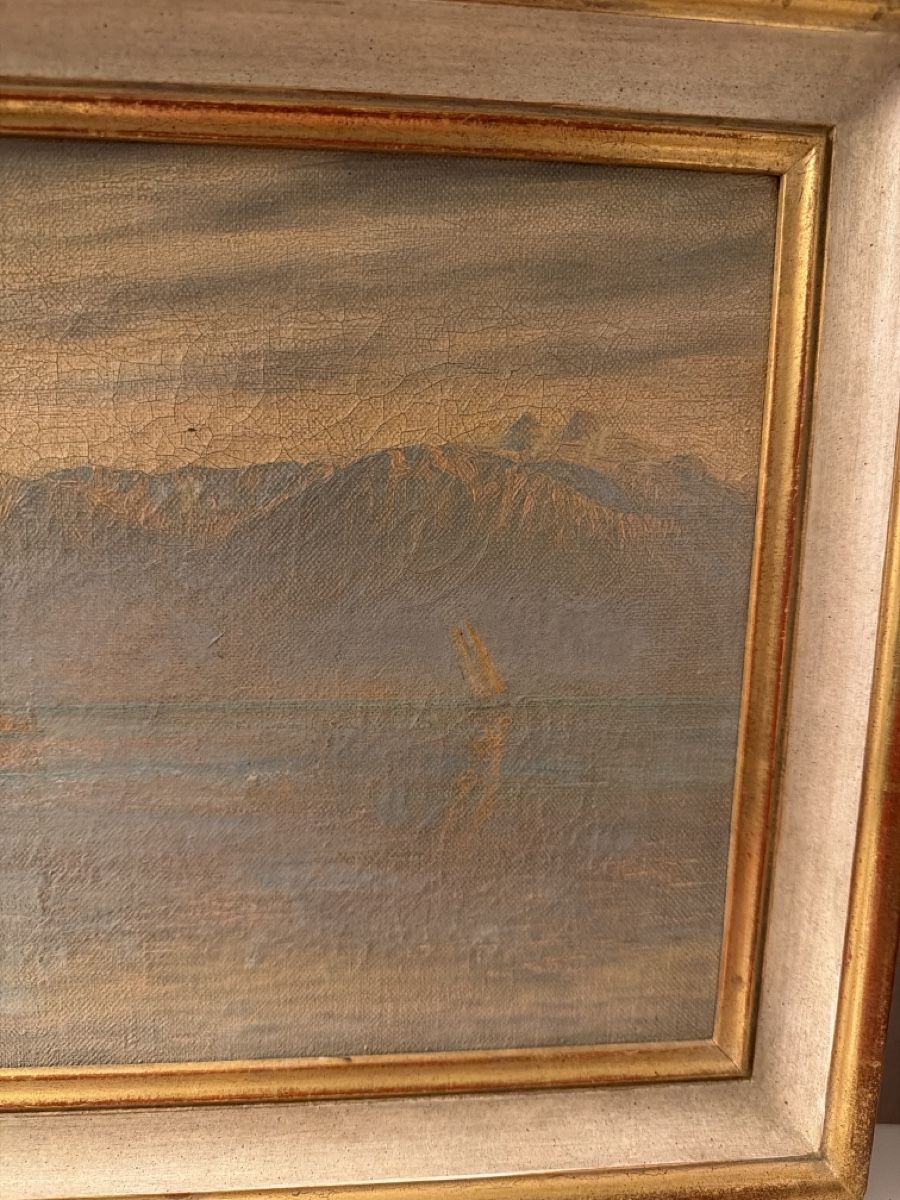 Peinture à l'huile paysage du Léman René Margairaz (D'occasion) à ...