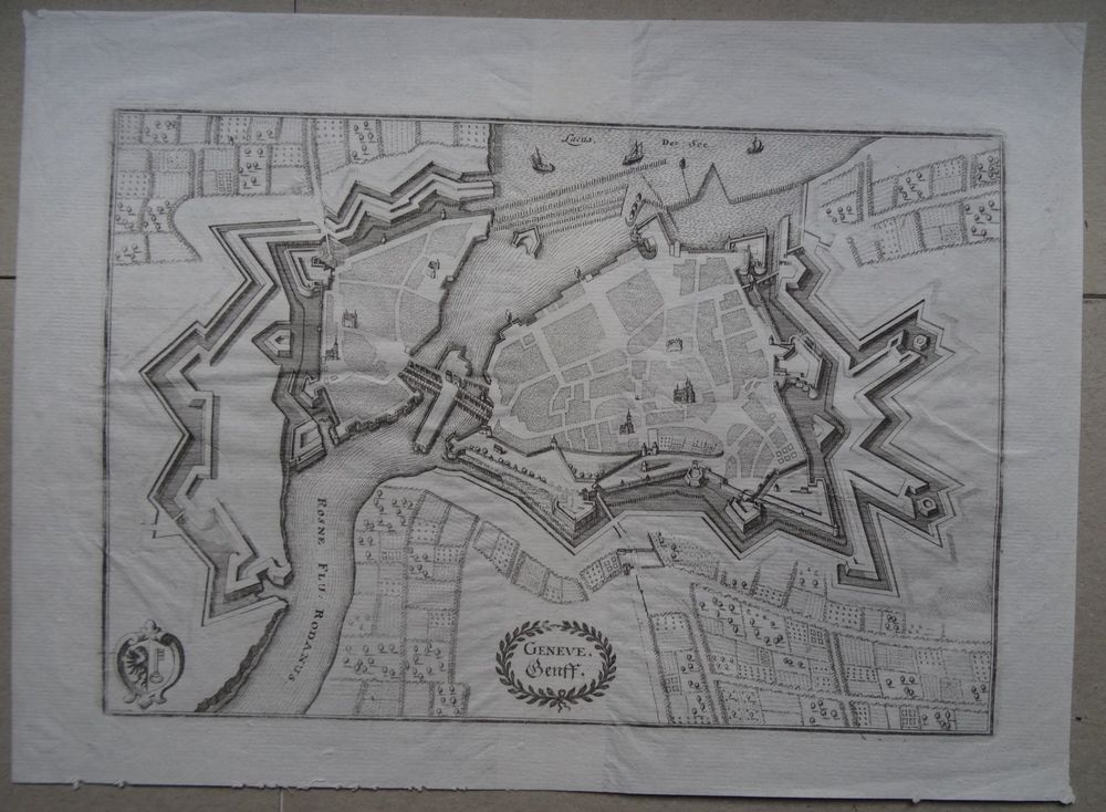 Genève Gravure en cuivre de Math. Merian 1642 trés rare | Kaufen auf ...