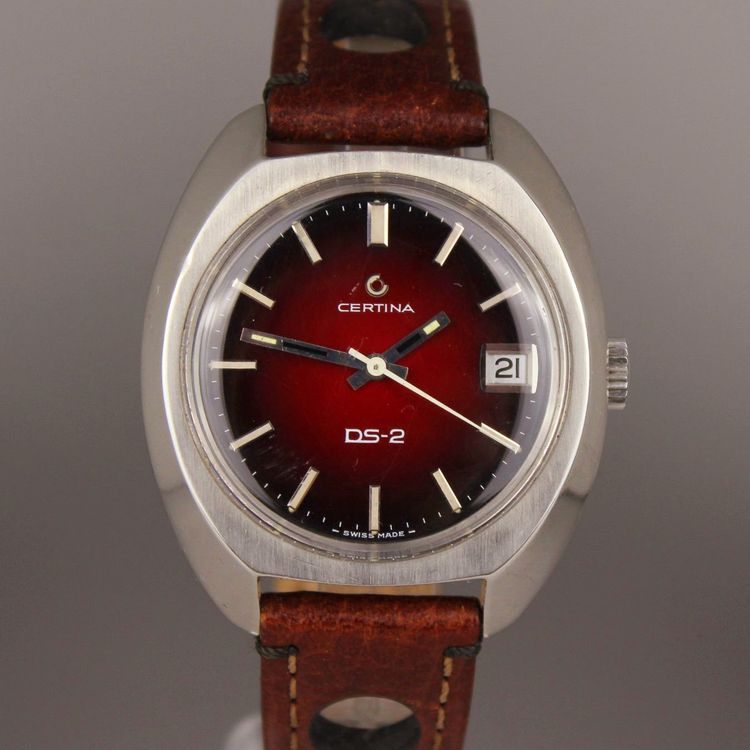 Certina DS2 DS-2 DS 2 / rot bordeaux bordeauxrot / Vintage | Kaufen auf Ricardo