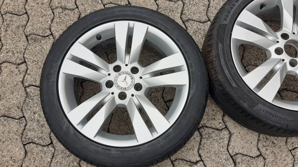 Mercedes C Class - 2 Alu Räder mit Continental Reifen (Gebraucht) in ...
