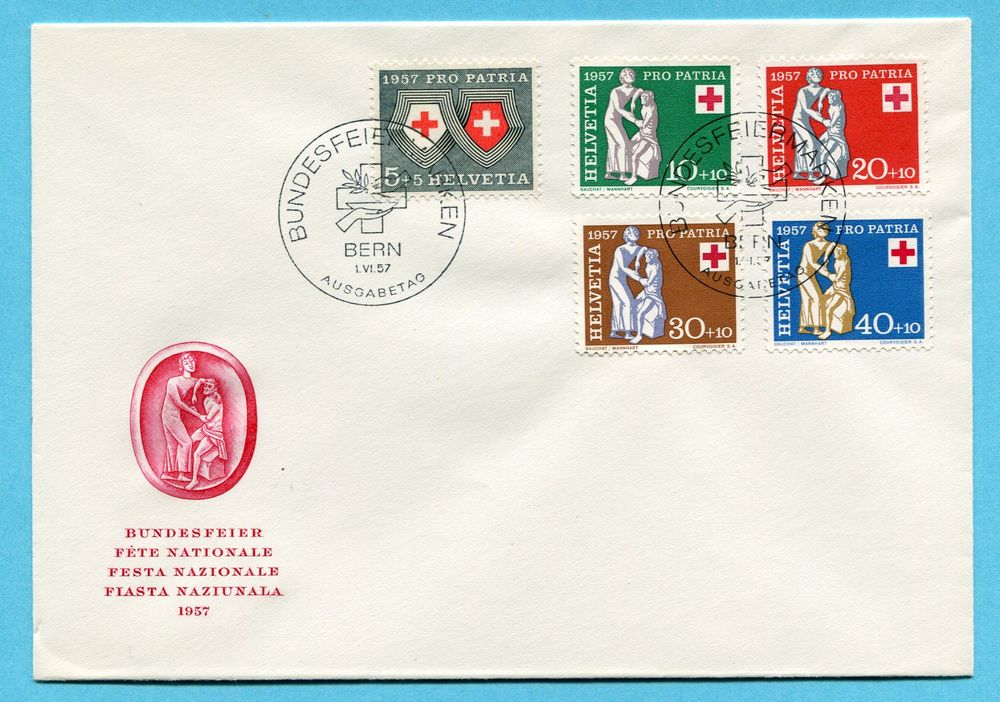 FDC Pro Patria 1957 mit Satz 81-85 | Kaufen auf Ricardo