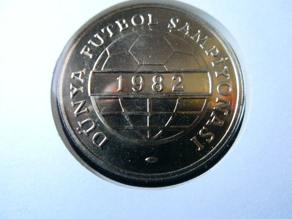 Türkei 1982, 100 Lira - Sondermünze Fussball WM (Neu (gemäss Beschreibung)) in Hinterforst für ...