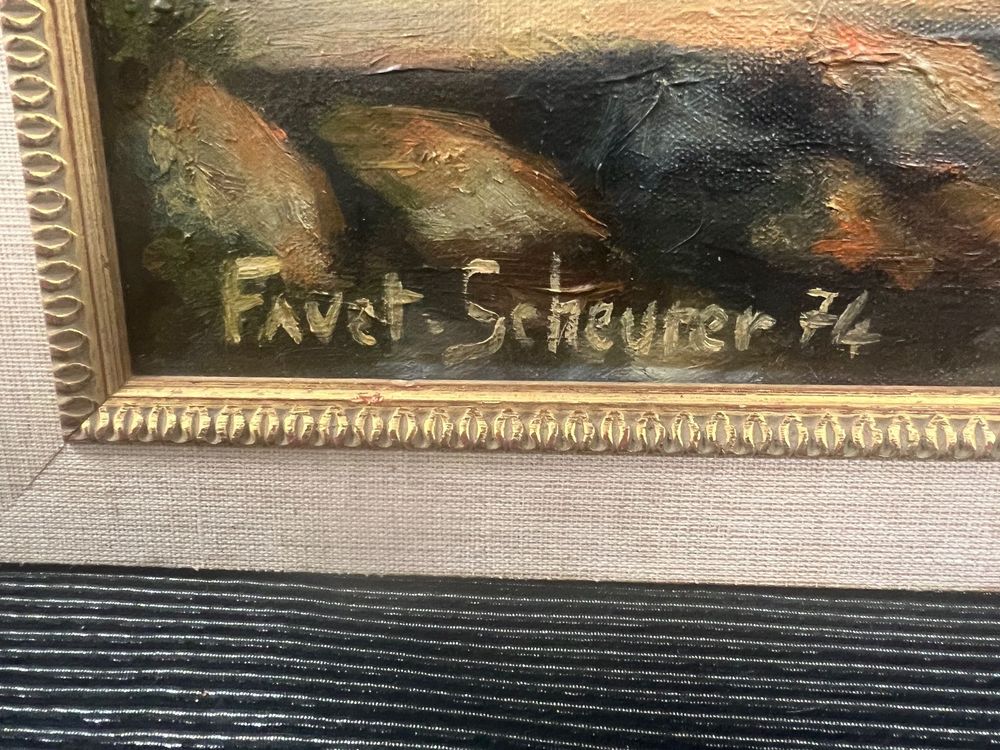 HUILE SUR TOILE SIGNÉE 74 RACHEL FAVET-SCHEURER(1919-2009) (D'occasion ...