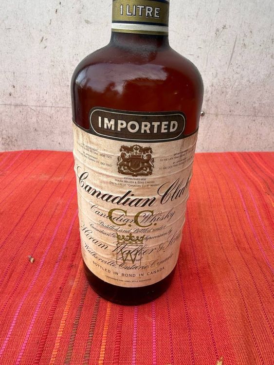 Canadian Club Whisky 1 Liter Flasche, Jahrgang 1975 (185) (Gebraucht ...